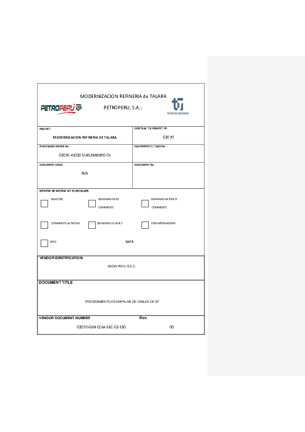 (DOC) MO DE RNI ZA CIO N REF INE RIA DE TAL AR A REVIEW RESPONSE BY ...