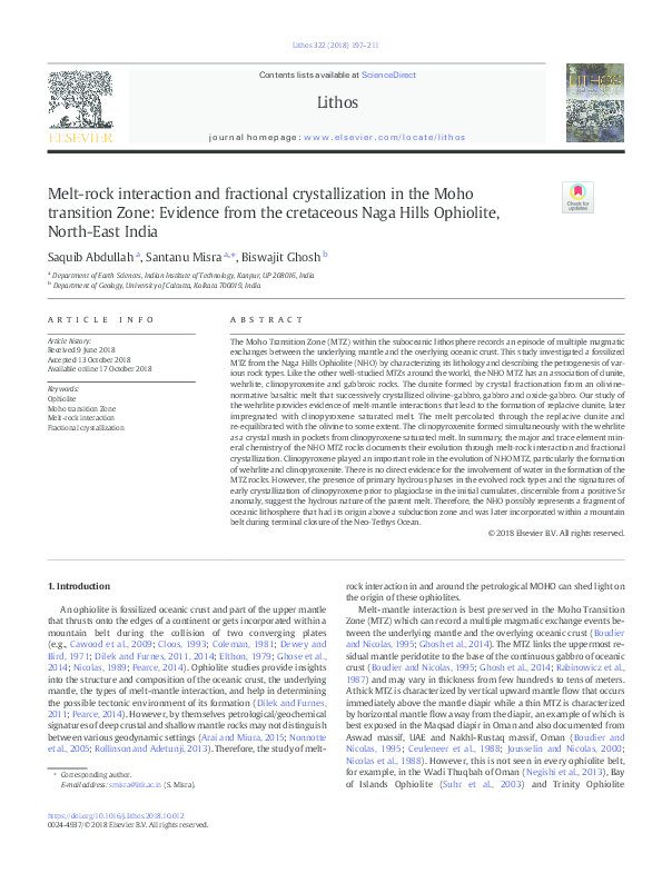 (PDF) Melt-rock interaction and fractional crystallization in the Moho ...