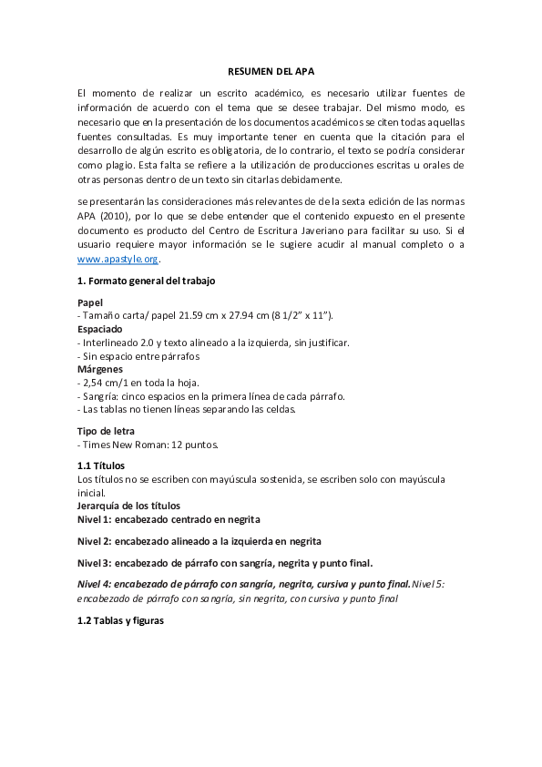 (PDF) RESUMEN DEL APA