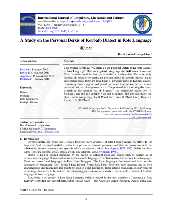 (PDF) International Journal of Linguistics, Literature and Culture A ...