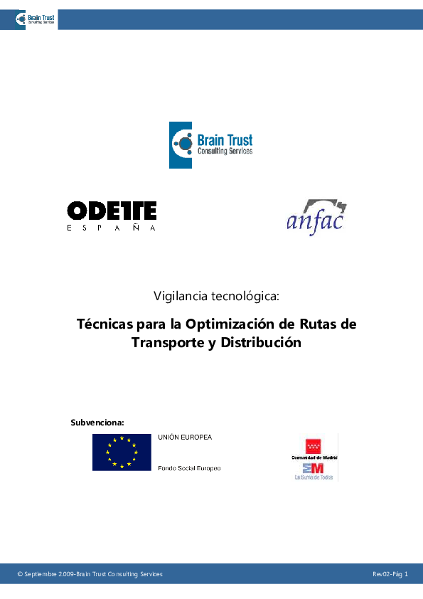 (PDF) Técnicas para la Optimización de Rutas de Transporte y Distribución