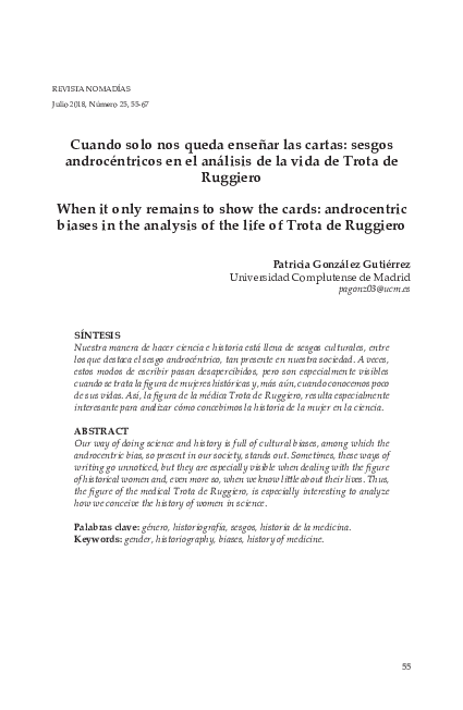 (PDF) Cuando solo nos queda enseñar las cartas: sesgos androcéntricos ...