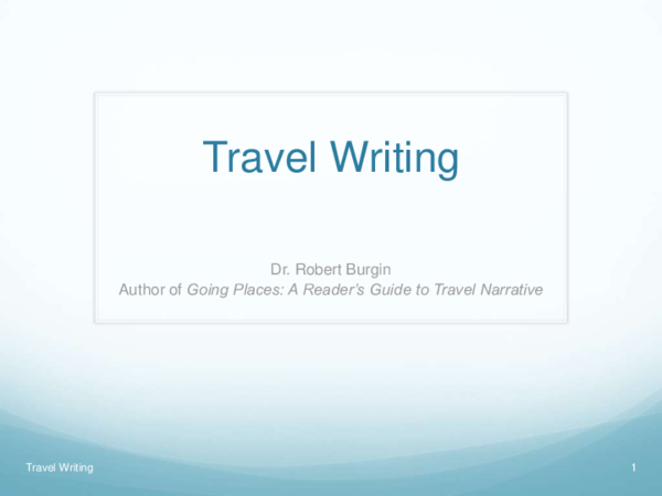 (PDF) Travel Writing