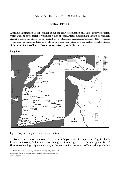 (PDF) PARION HISTORY FROM COINS