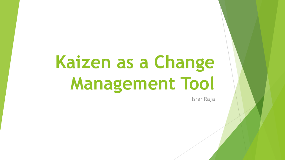 (PPT) Kaizen as a Change Management Tool