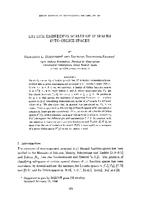 (PDF) Lattice-embedding scales ofL p spaces into orlicz spaces