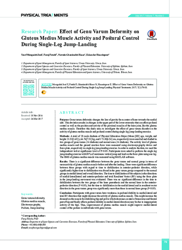 (PDF) Effect of Genu Varum Deformity on Gluteus Medius Muscle Activity ...