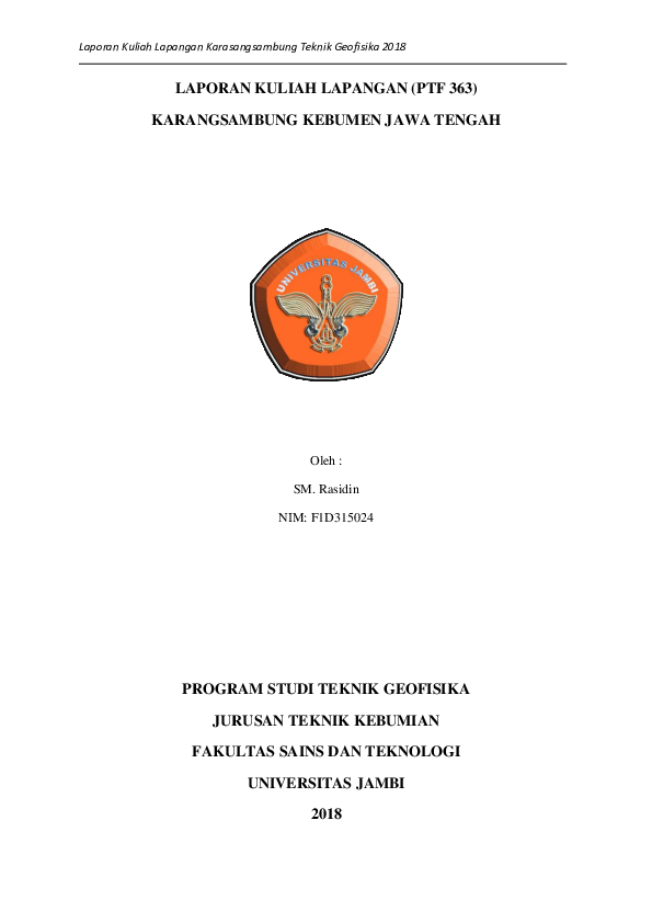 (PDF) Laporan KL Karsam Teknik Geofisika UNJA