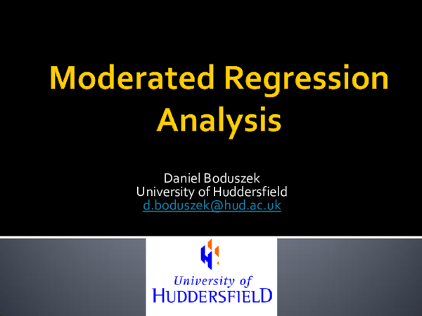 (PDF) Moderated regression - Daniel Boduszek