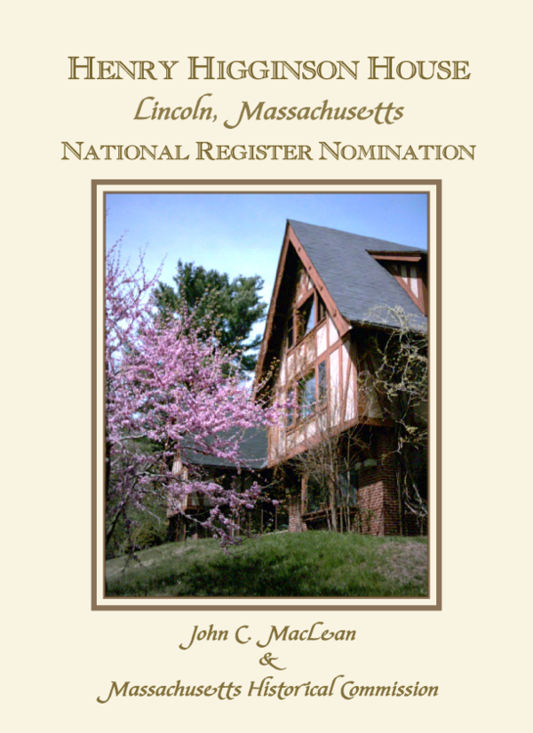 (PDF) Henry-Higginson-House,-Lincoln,-Massachusetts,-National-Register ...
