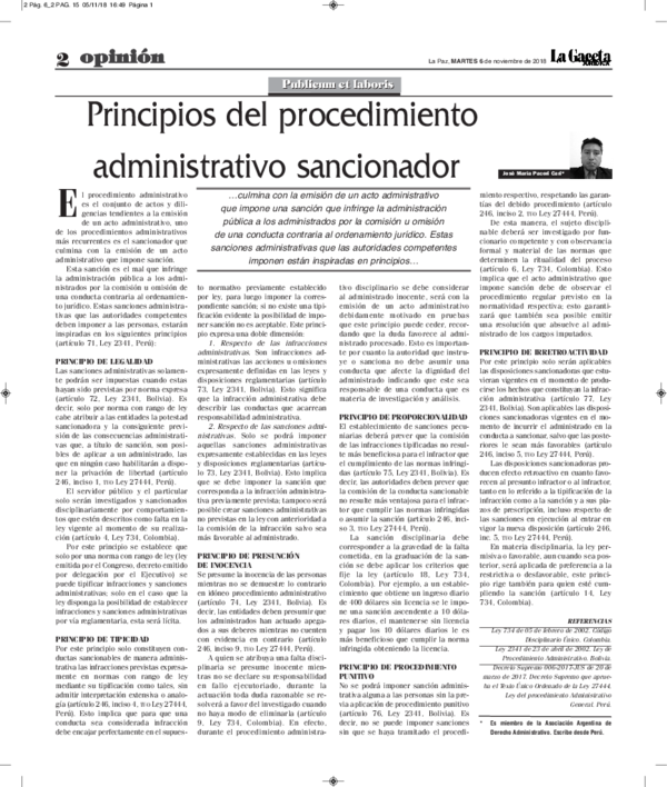(PDF) PRINCIPIOS DEL PROCEDIMIENTO ADMINISTRATIVO SANCIONADOR AUTOR JOSE MARIA PACORI CARI