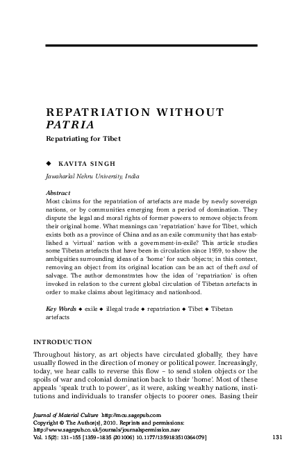 (PDF) Repatriation without Patria