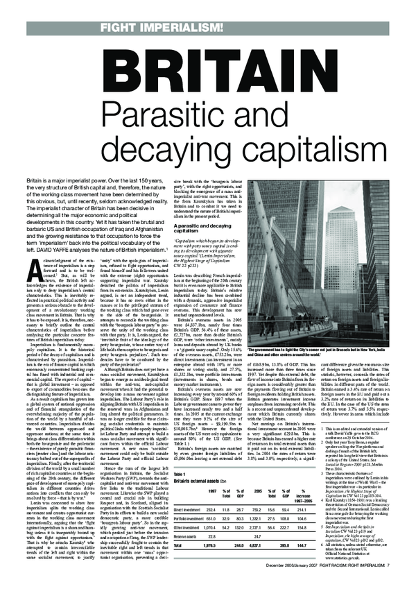 (PDF) Britain - Parasitic and Decaying Capitalism (PDF) Britain - Parasitic and Decaying Capitalism