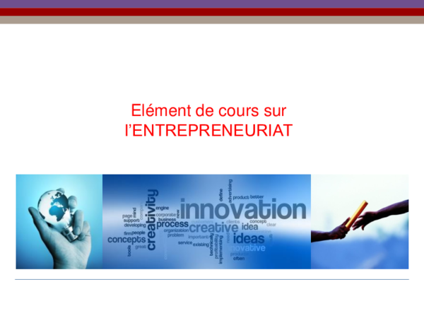(PDF) Support presentation cours entrepreneuriat Cours Tlidi
