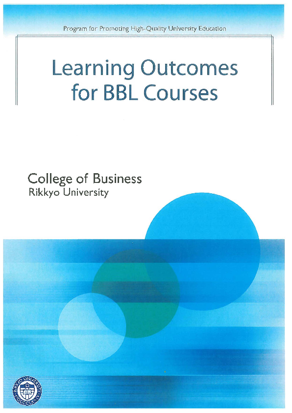 (PDF) Learning Outcomes for BBL Courses