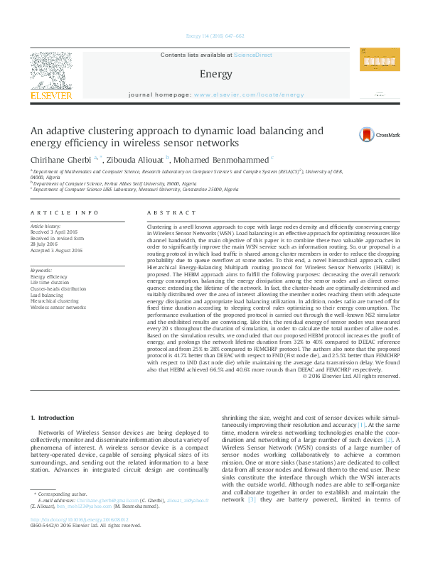 Pdf An Adaptive Clustering Approach To Dynamic Load Balancing And