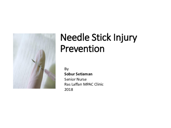 (PDF) Needle Stick Injury Prevention