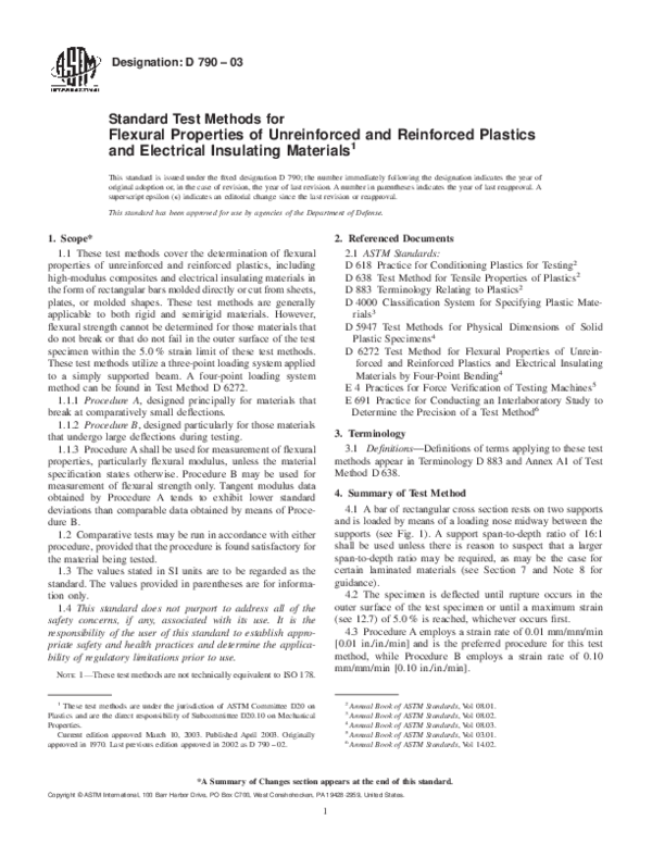 (PDF) Standard Test Methods for Flexural Properties of Unreinforced and ...