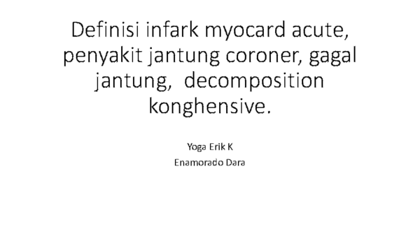 (PPT) Definisi infark myocard acute penyakit jantung coroner