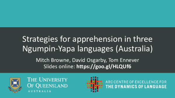 (PDF) Strategies for apprehension in three Ngumpin-Yapa languages ...