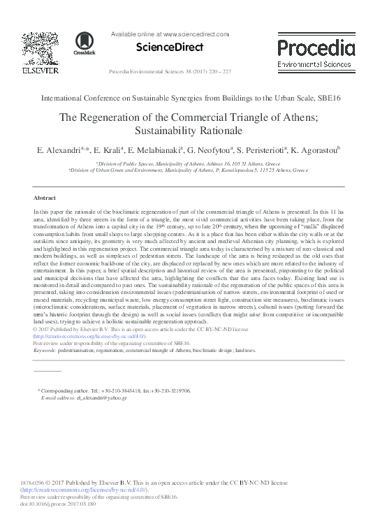 (PDF) The Regeneration of the Commercial Triangle of Athens ...