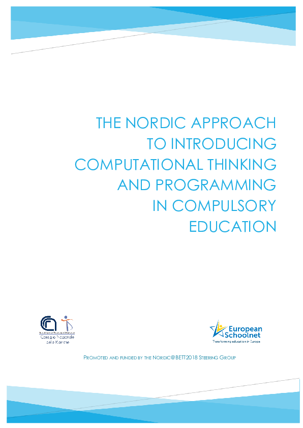 Pdf The Nordic Approach To Introducing Computational Thinking And Programming In Compulsory