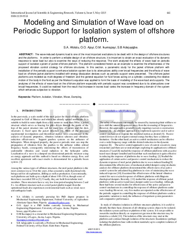 (PDF) Modeling and Simulation of Wave load on Periodic Support for ...