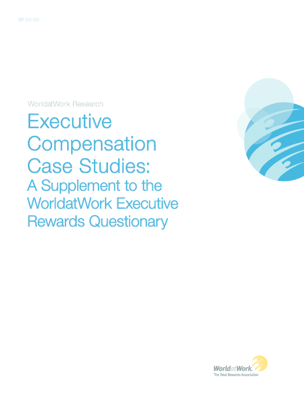 (PDF) Executive Compensation Case Studies: A Supplement to the ...