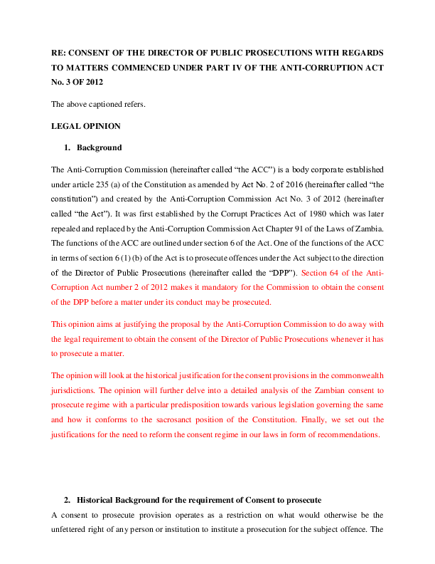 (PDF) RE: CONSENT OF THE DIRECTOR OF PUBLIC PROSECUTIONS WITH REGARDS