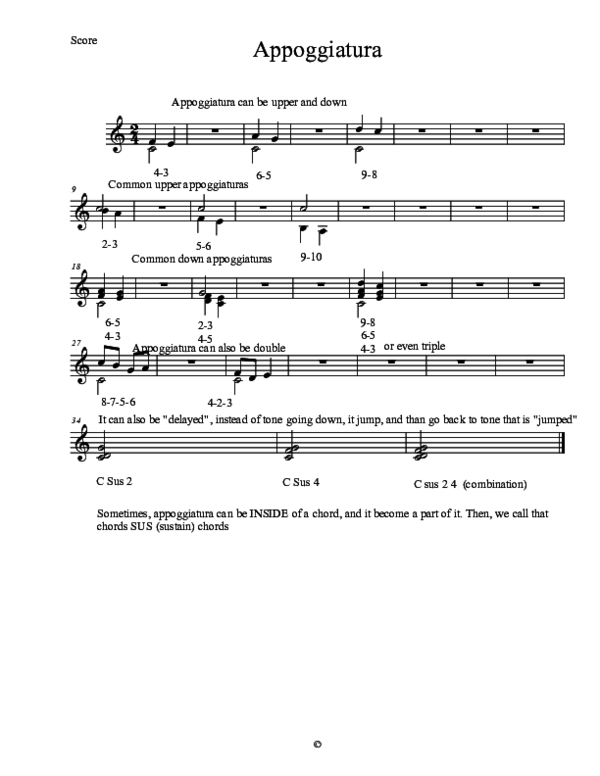 (PDF) Appoggiatura - short explanation and types of appoggiatura