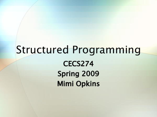 Ppt Structured Programming