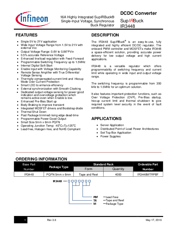 (PDF) Infineon IR3448M DS v03 51 EN