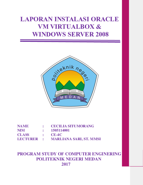 Pdf Laporan Instalasi Oracle Vm Virtualbox Windows Server 2008
