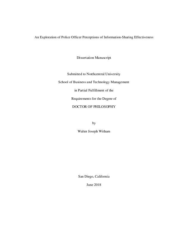 (DOC) An Exploration of Police Officer Perceptions of Information ...