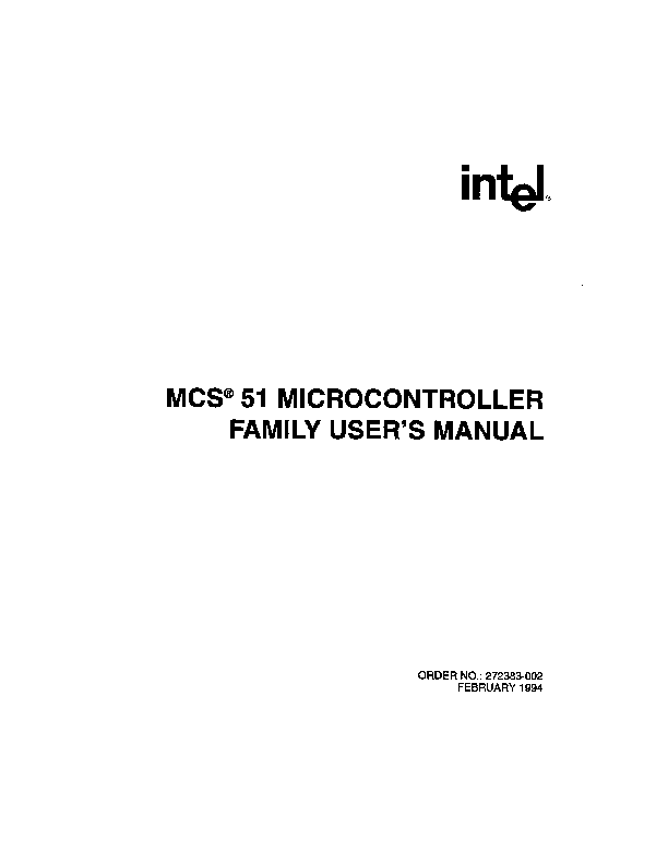 (PDF) MCS@51 MICROCONTROLLER FAMILY USER'S MANUAL