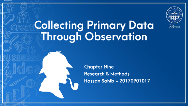 (PDF) Collecting Primary Data Through Observation