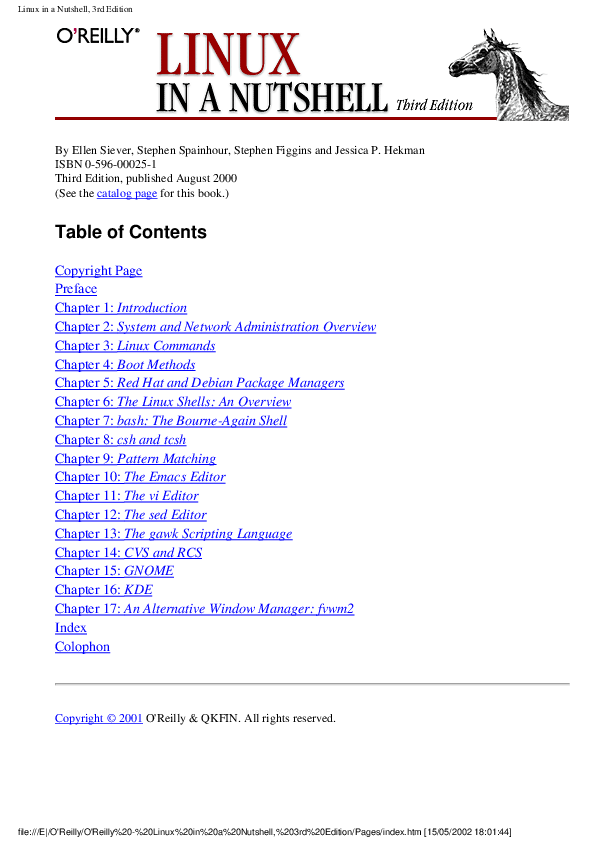 (PDF) Linux in a Nutshell, 3rd Edition | Larry Norris - Academia.edu