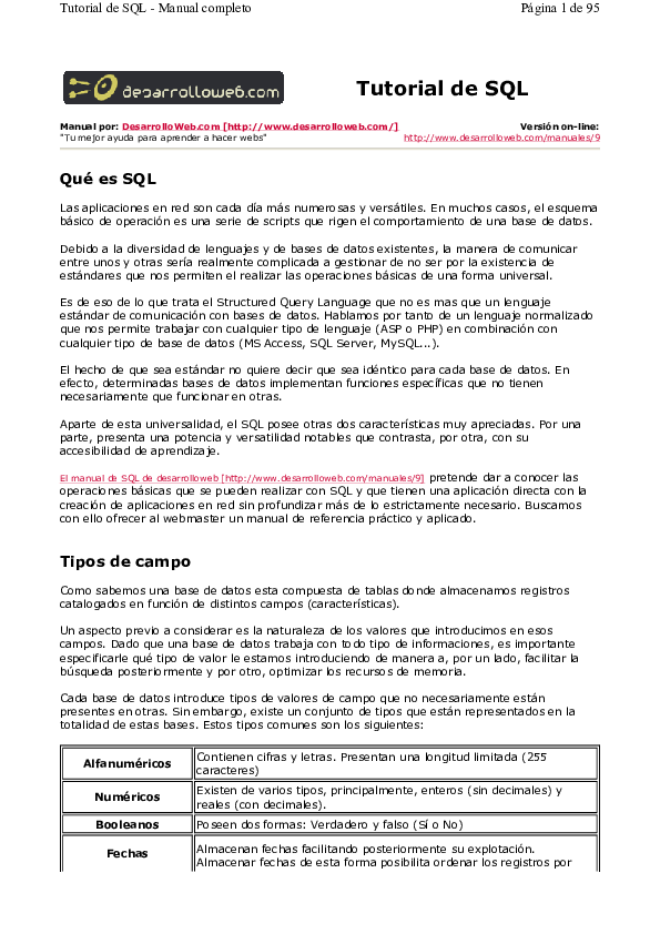(PDF) Qué es SQL
