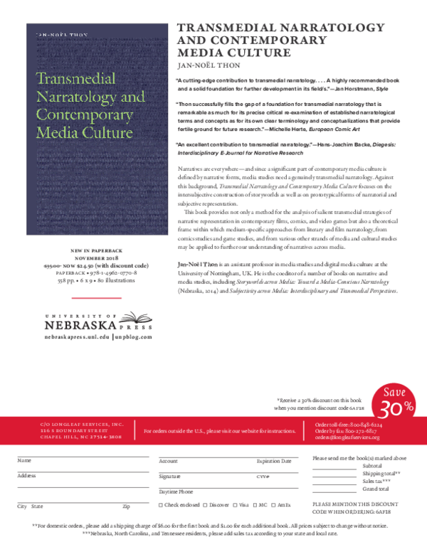 (PDF) Transmedial Narratology and Contemporary Media Culture