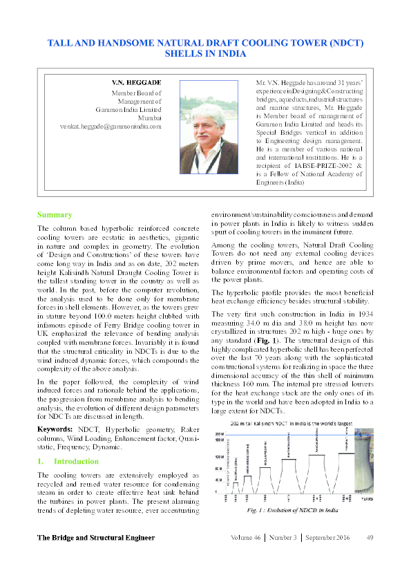 (PDF) Tall and Handsome Natural Draught Cooling Tower (NDCT) shells in ...