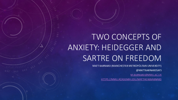 (PPT) Two Concepts of Anxiety: Heidegger and Sartre on Freedom
