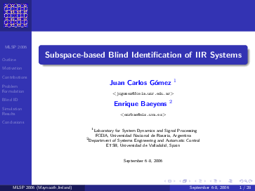 (PDF) Subspace-Based Blind Identification of IIR Systems