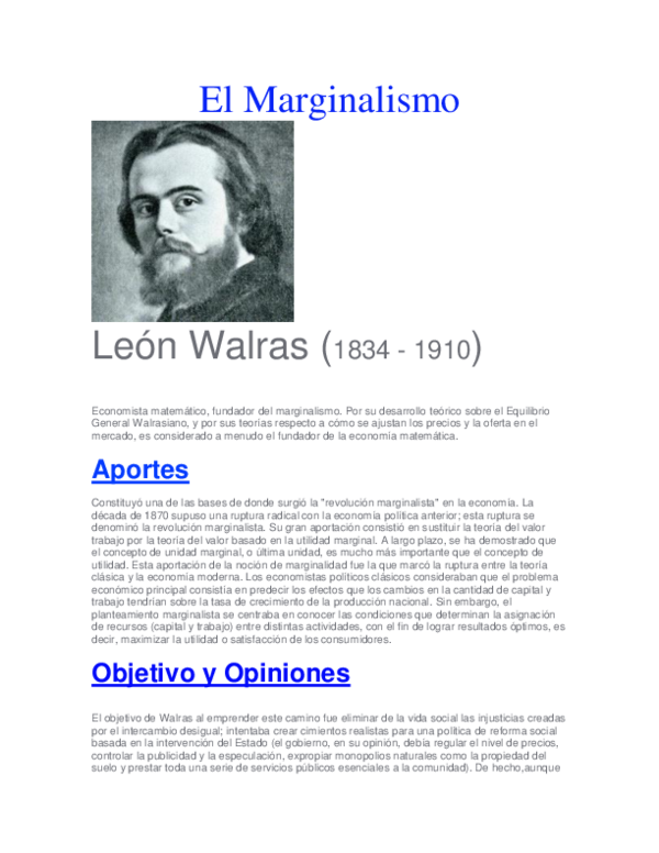 (DOC) El Marginalismo