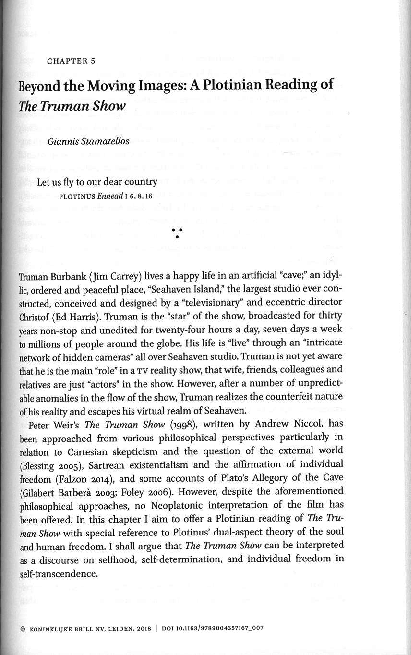 (PDF) Beyond the Moving Images: A Plotinian Reading of The Truman Show