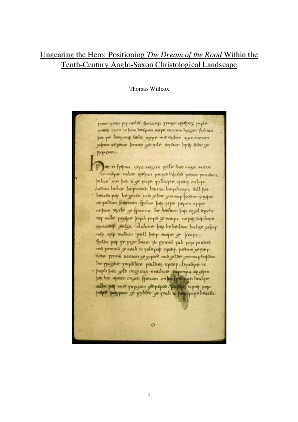 (PDF) An Analysis of the Cross in 'Dream of the Rood' | Abeeha Tariq ...