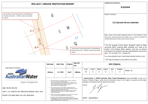 (PDF) PEG-OUT / SERVICE PROTECTION REPORT