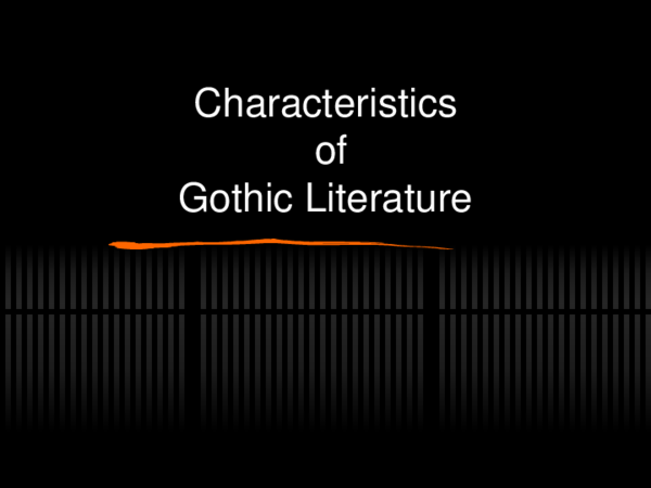 (PPT) Gothicism Notes
