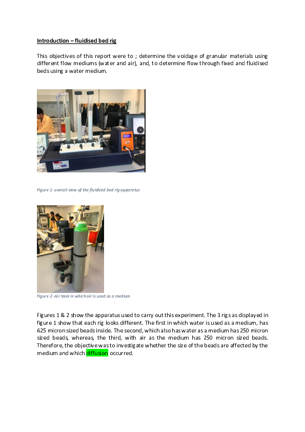 (DOC) Introduction – fluidised bed rig
