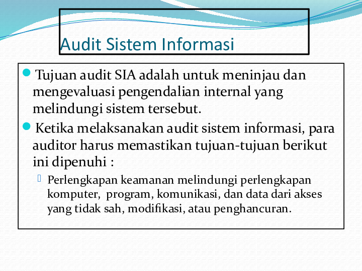 (PPT) Audit Sistem Informasi Akuntansi
