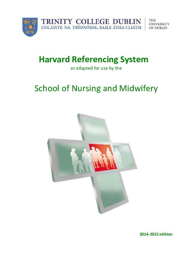 (PDF) Harvard Referencing System as adapted for use by the School of ...